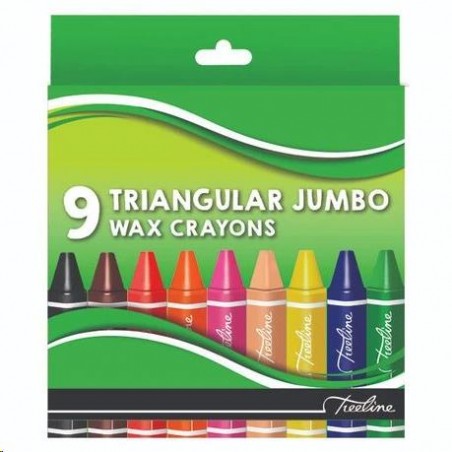 Treeline triangular Super jumbo 9's wax crayons