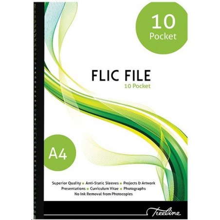 Treeline Flip File 10 Pocket A4