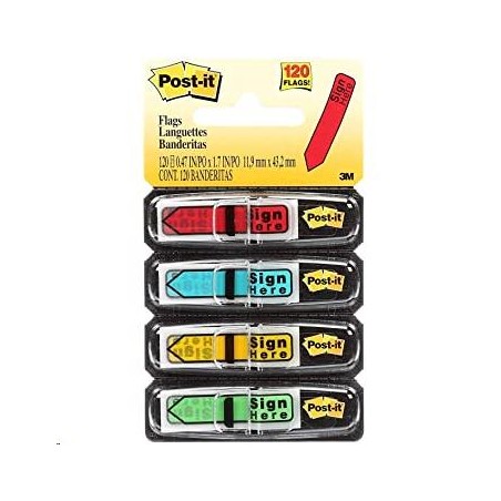 Post-It Pop-Up 5 Pack Flags Sign Here
