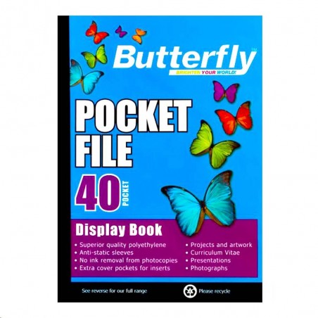 Butterfly Flip File 40 Pocket A4