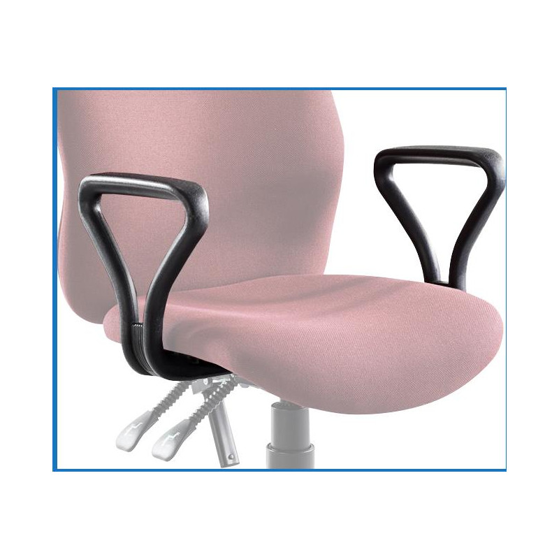 Venus High Back Chair With Y75 Arms Fabric Black