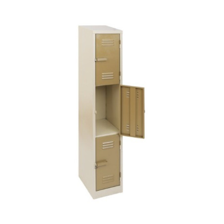 3 Compartment Locker 1800 x 300 x 450 Ivory Karoo