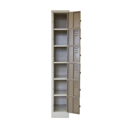 6 Compartment Locker 1800 x 300 x 450 Ivory Karoo