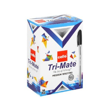 Bic Cello Trimate 1.0mm Ballpoint Pen Black