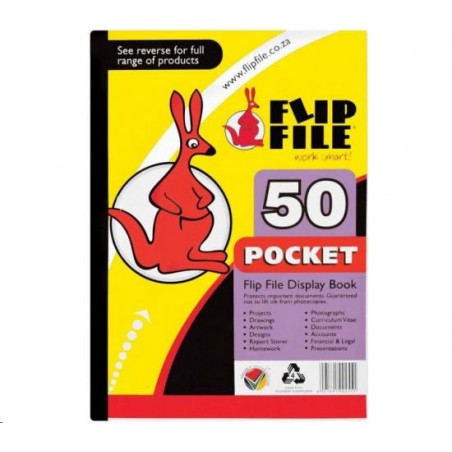 Kangaroo Flip File 50 Pocket A4